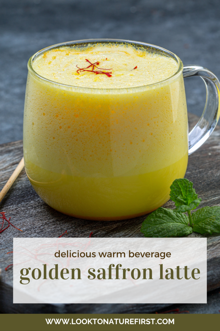 golden saffron latte | Look To Nature First